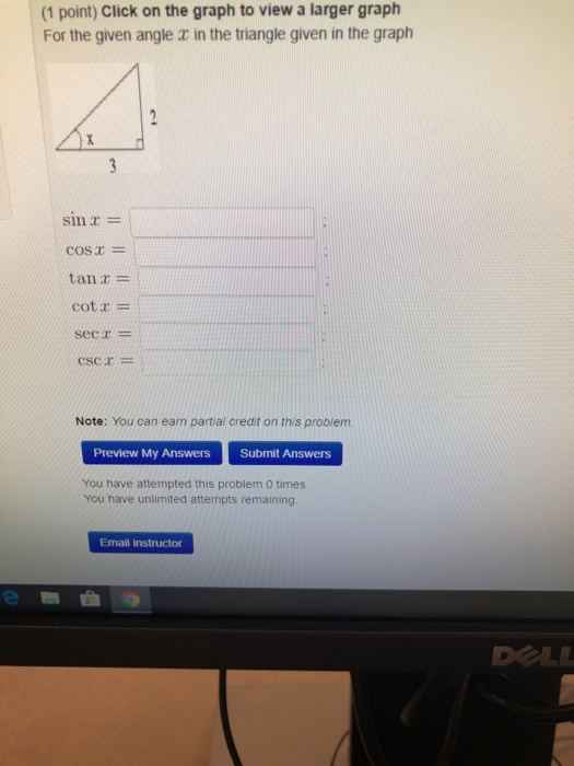 Solved (1 point) Click on the graph to view a larger graph | Chegg.com