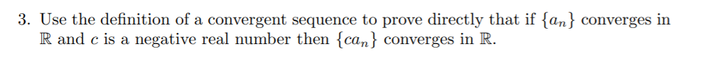 Solved 3. Use the definition of a convergent sequence to | Chegg.com