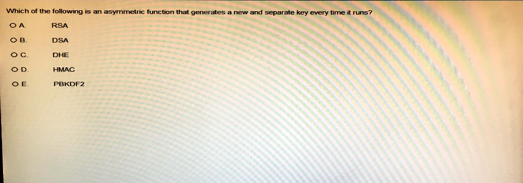 Solved Which of the following is an asymmetric function that | Chegg.com