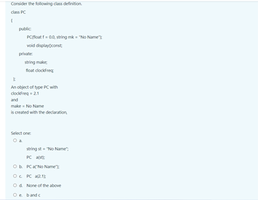 Solved Consider the following class definition class public | Chegg.com