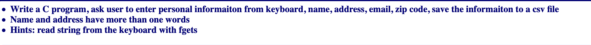 Solved • Write A C Program Ask User To Enter Personal 