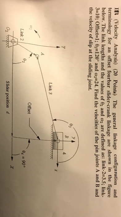Solved In Velocity Analysis 20 Points The General