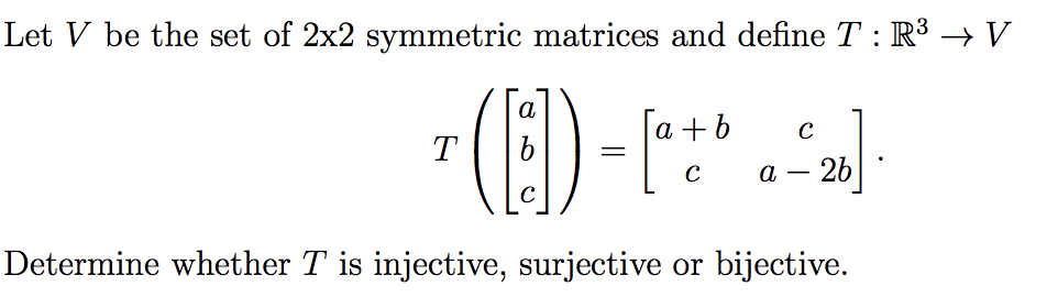 Solved Let V be the set of 2x2 symmetric matrices and define | Chegg.com