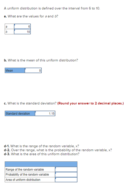 Solved A uniform distribution is defined over the interval | Chegg.com