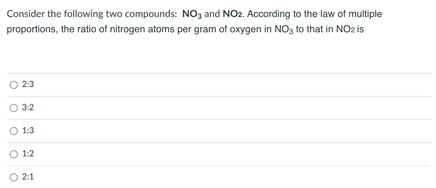 Solved Consider the following two compounds: NO3 and NO2. | Chegg.com