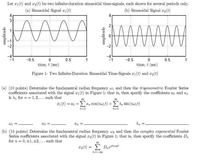 Solved Let zi(t) and x2(t) be two infinite-duration | Chegg.com