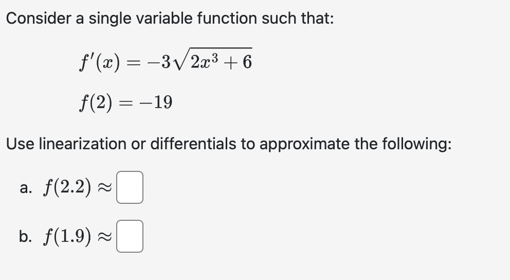 Solved Consider A Single Variable Function Such That 