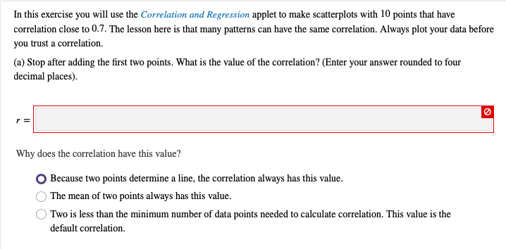 Solved In This Exercise You Will Use The Correlation And 