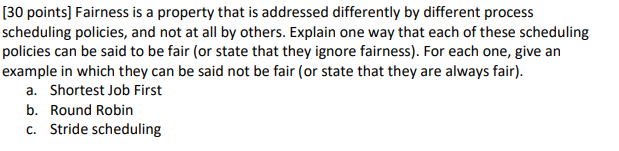 Solved (30 points] Fairness is a property that is addressed | Chegg.com