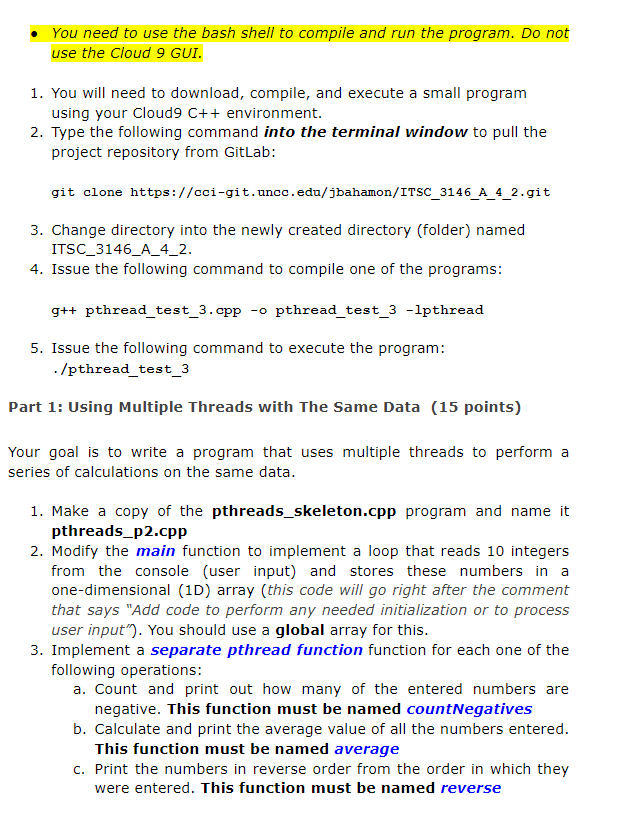 Solved Assignment Instructions: • You must use the Cloud9 | Chegg.com