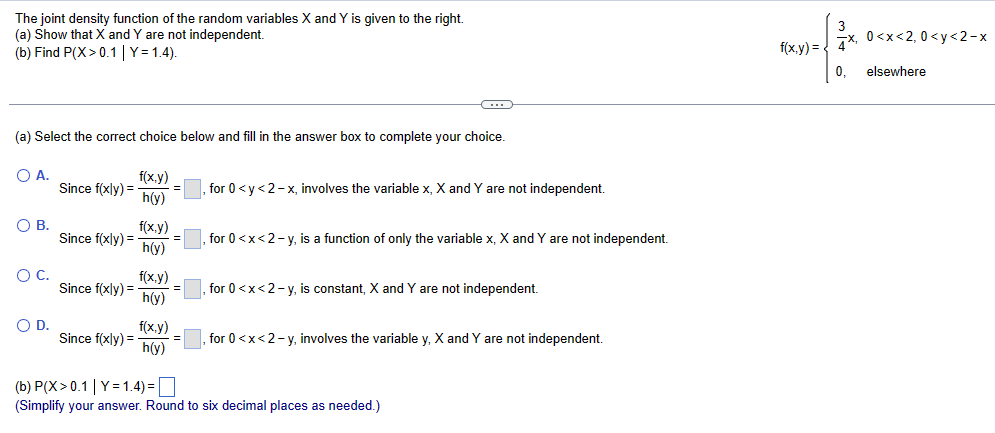Solved The joint density function of the random variables X | Chegg.com