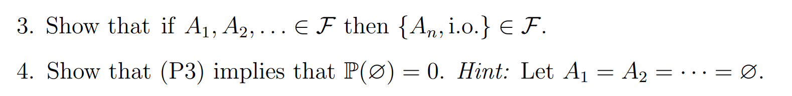 Solved Given a sample space Ω and a σ-algebra F of Ω, a | Chegg.com