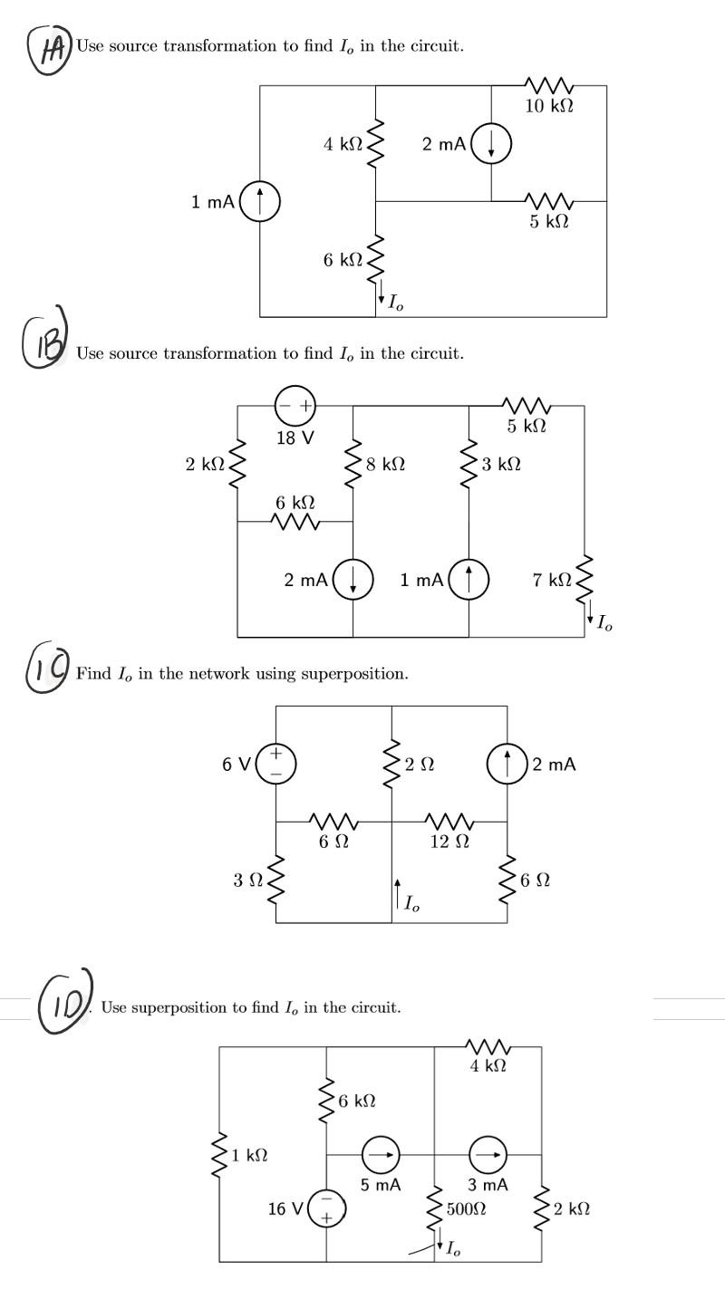 Solved (14) Use source transformation to find Io in the | Chegg.com