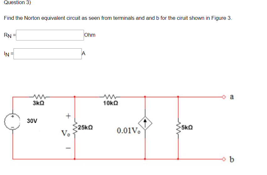 Solved Find the Norton equivalent circuit as seen from | Chegg.com
