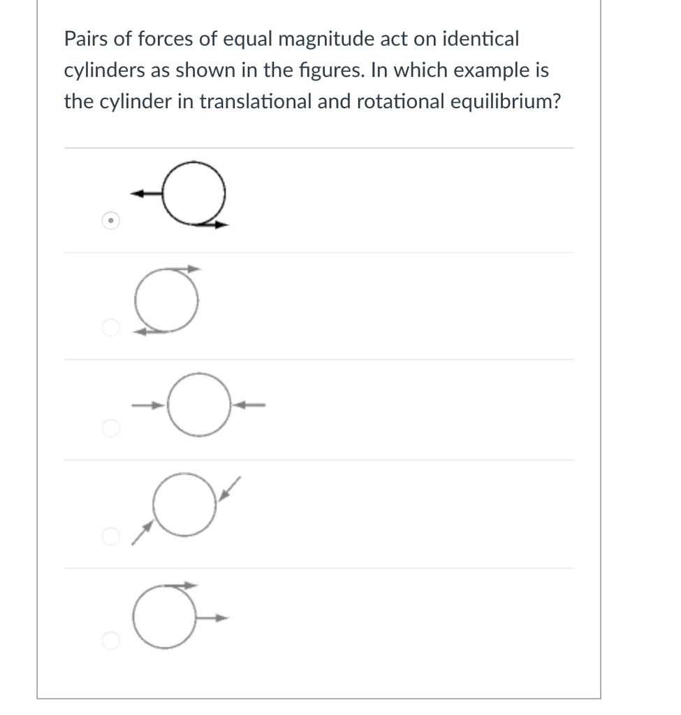 Solved Pairs of forces of equal magnitude act on identical | Chegg.com