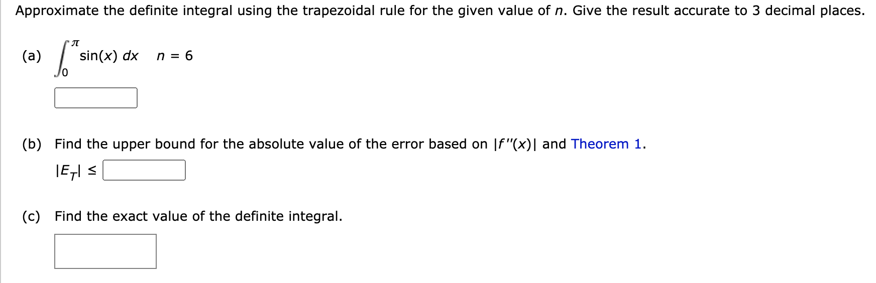 Solved Approximate the definite integral using the | Chegg.com