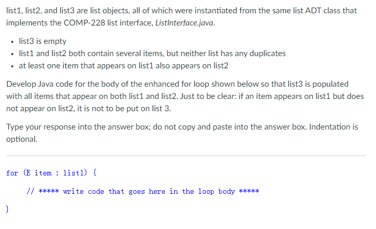 Solved list1, list2, and list3 are list objects, all of | Chegg.com