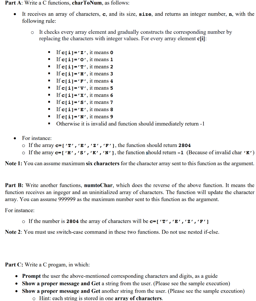 Solved • Convert each character in the strings to their | Chegg.com