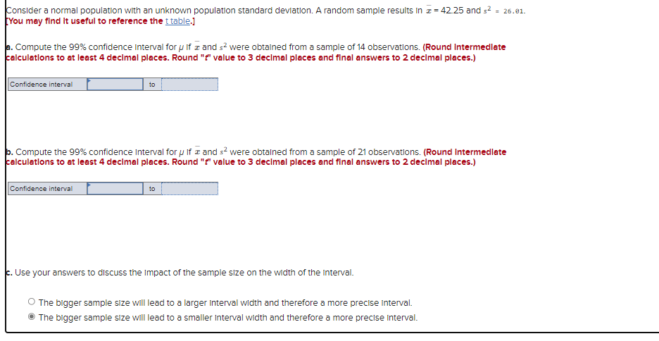 Solved Consider a normal population with an unknown | Chegg.com