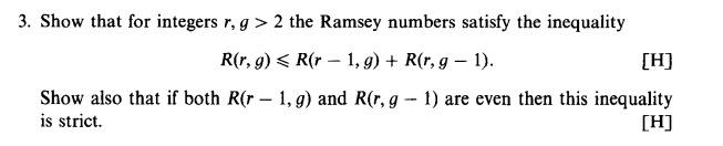 Solved Combinatorics - Ramsey Theory Please help with how | Chegg.com