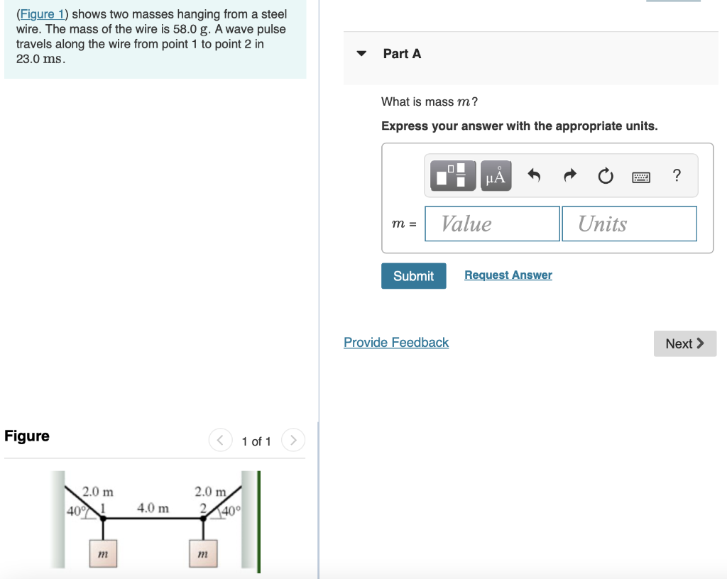 Solved (Figure 1) shows two masses hanging from a steel | Chegg.com