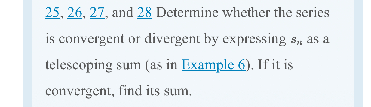 Solved 25,26,27, and 28 Determine whether the series is | Chegg.com