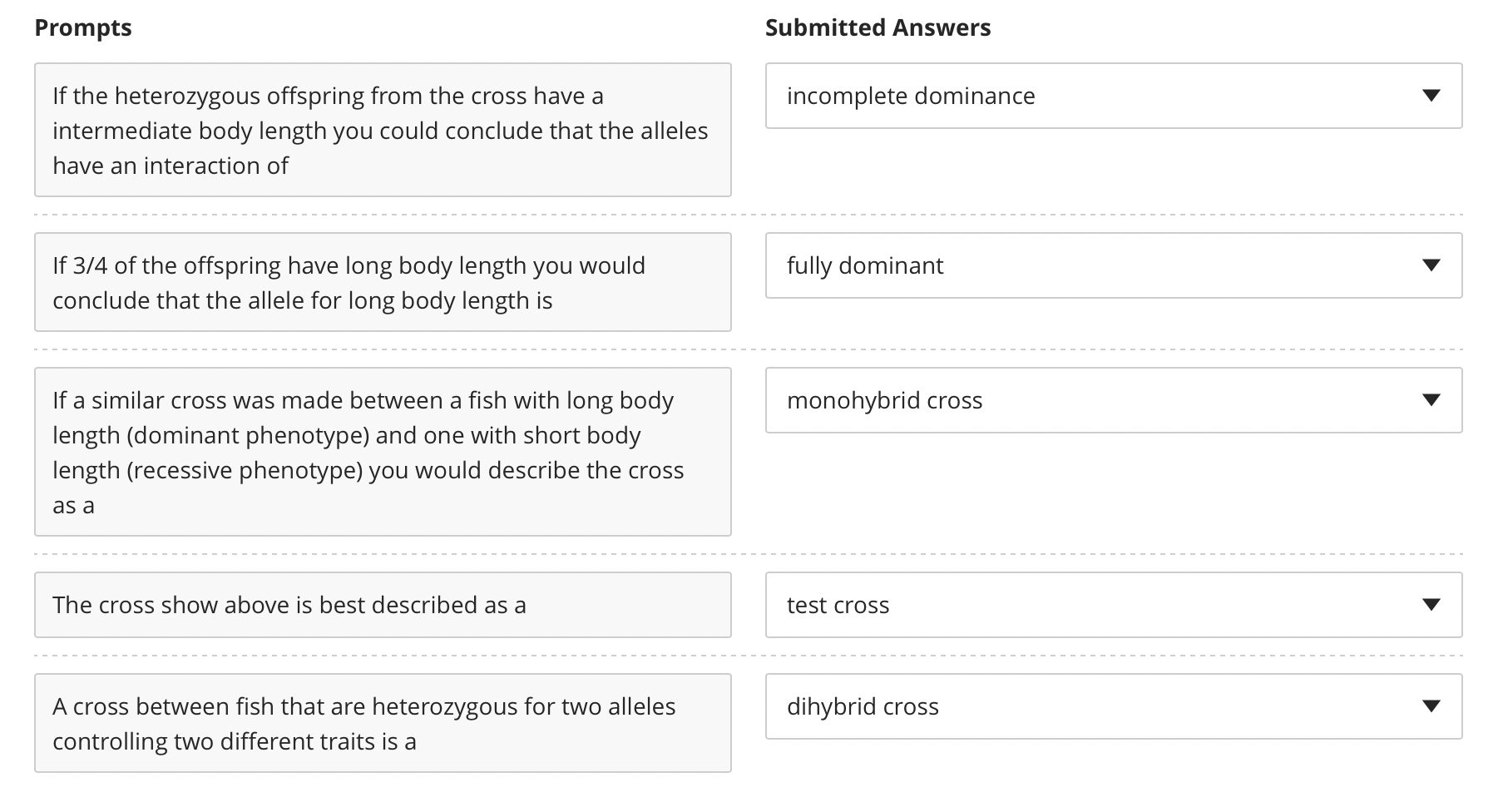 Solved Prompts Submitted Answers If the heterozygous | Chegg.com