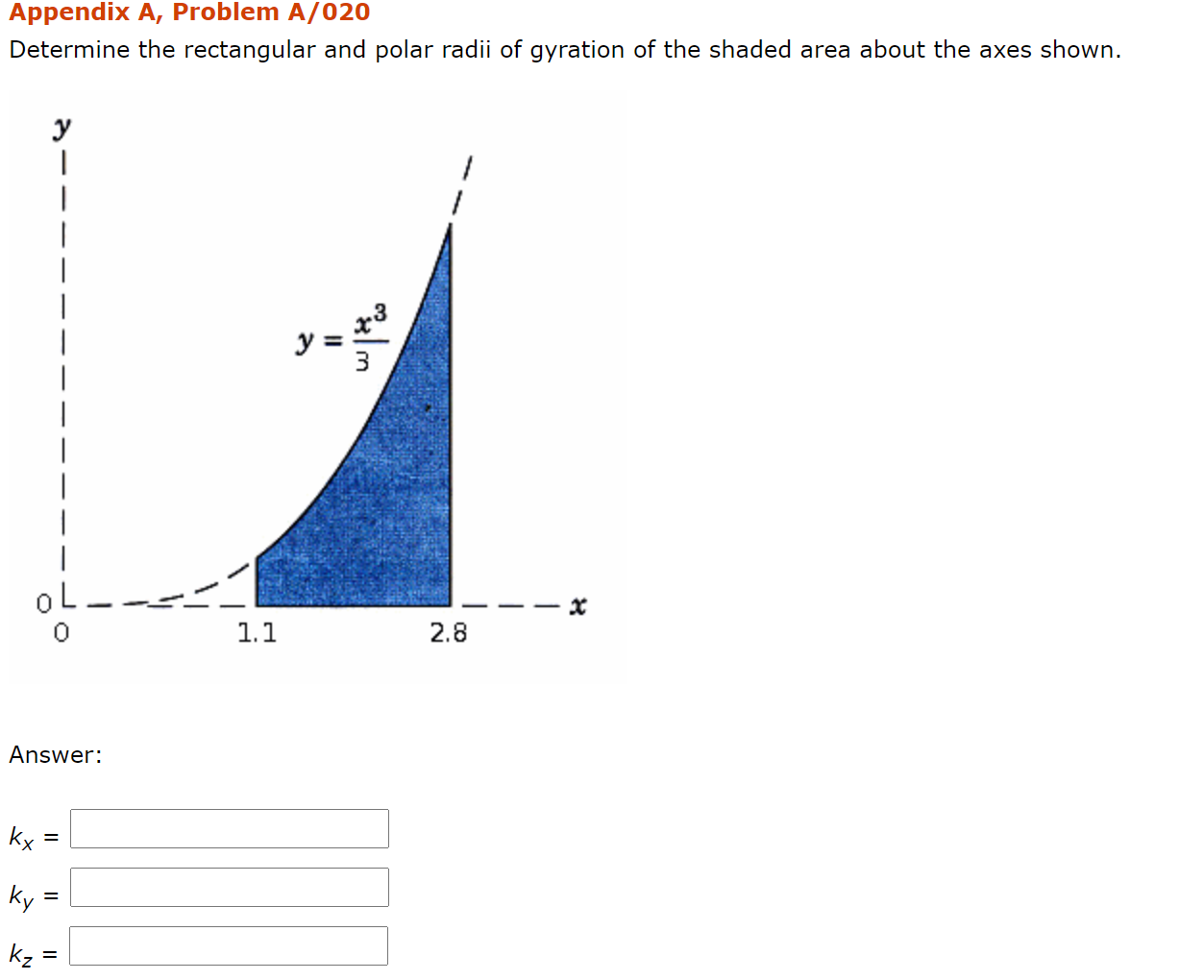 Solved Appendix A, Problem A/020 Determine the rectangular | Chegg.com