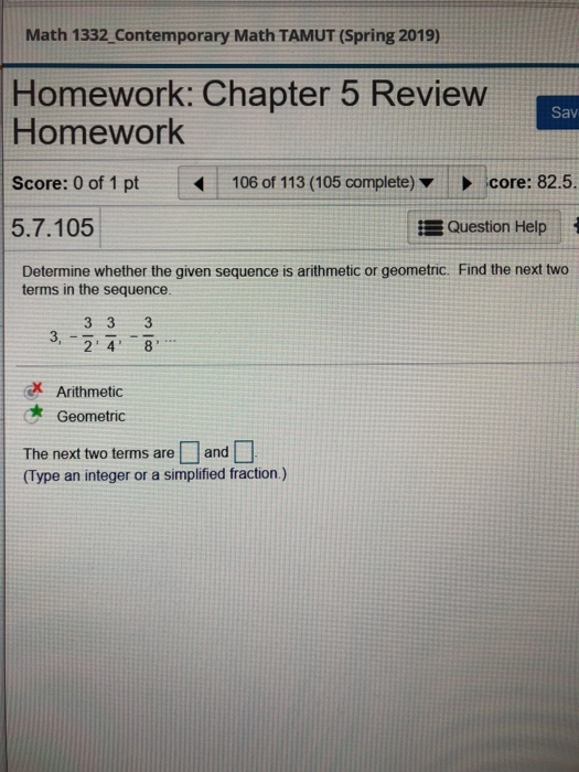 Solved Math 1332 Contemporary Math TAMUT (Spring 2019) | Chegg.com