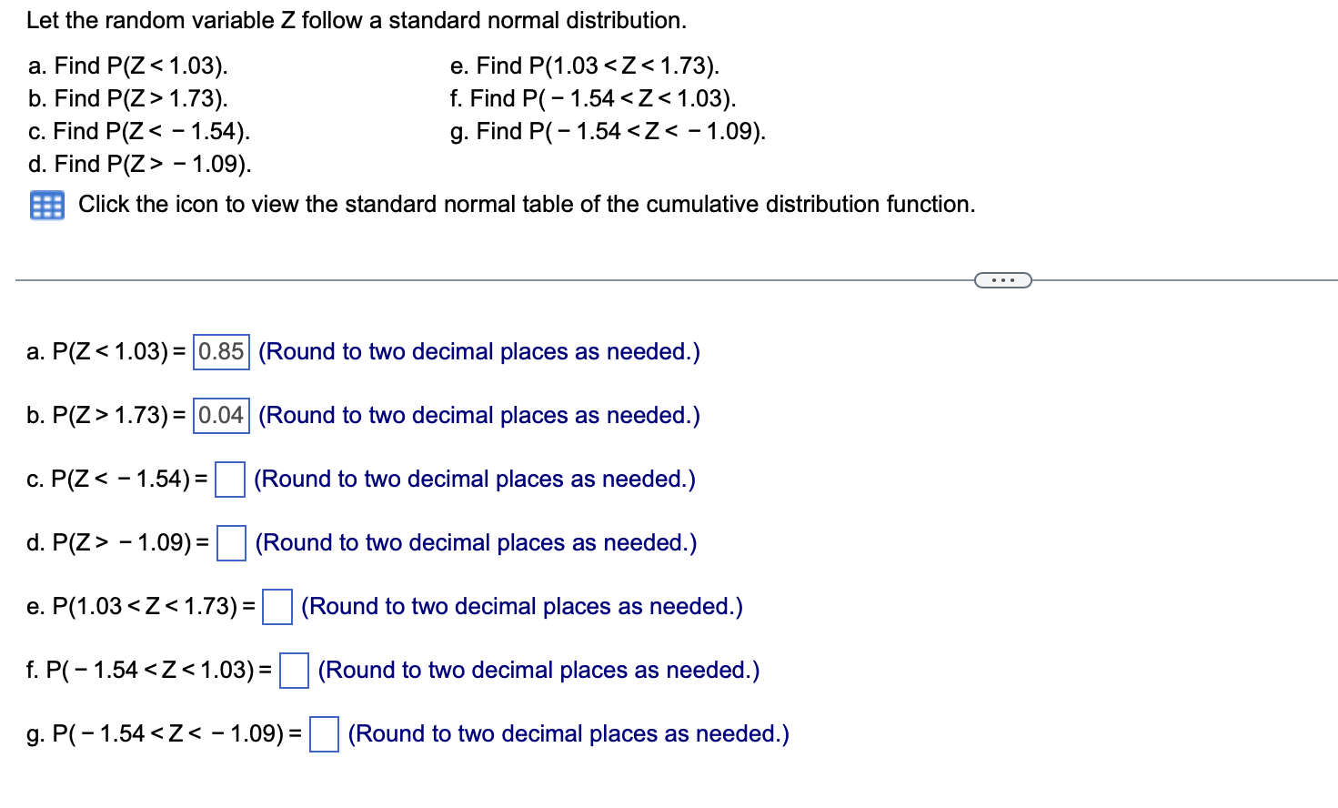 Solved Let the random variable Z follow a standard normal | Chegg.com