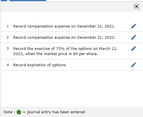 Solved Exercise 19-8 (Algo) Stock options exercise; | Chegg.com