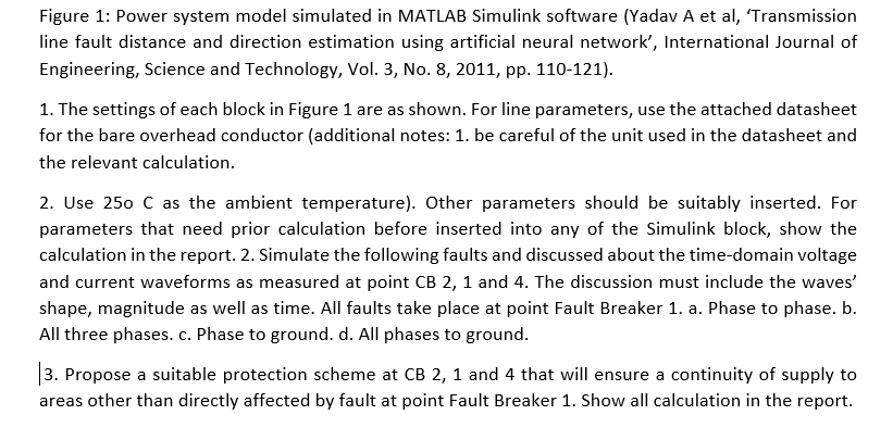 Consider the following power system model in Figure 1 | Chegg.com