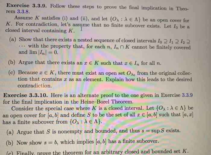 Solved Exercise 3.3.9. Follow these steps to prove the final | Chegg.com