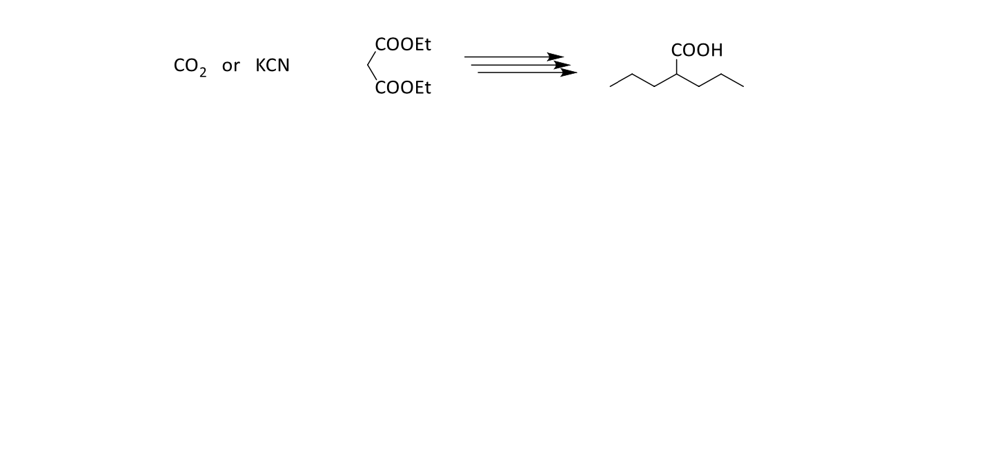 Solved COOEt COOH CO2 or KCN COOEt | Chegg.com