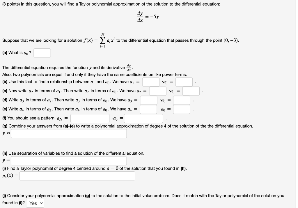 Solved (3 points) In this question, you will find a Taylor | Chegg.com