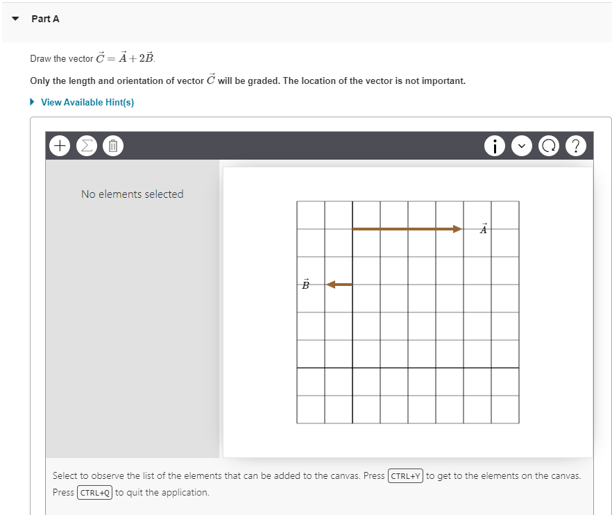 Solved Draw the vector C=1.5A−3B. Only the length and | Chegg.com