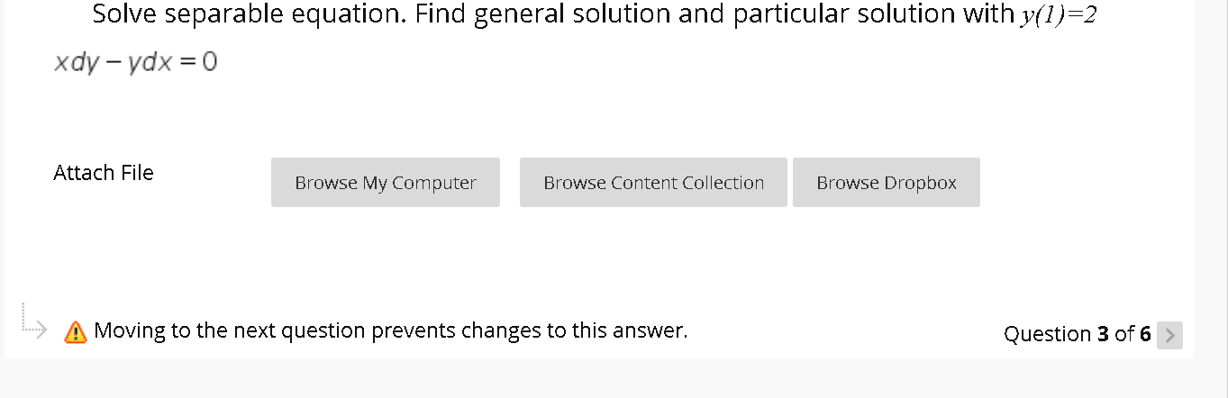 Solved Solve separable equation. Find general solution and | Chegg.com
