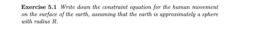 Solved Exercise 5.1 Write down the constraint equation for | Chegg.com