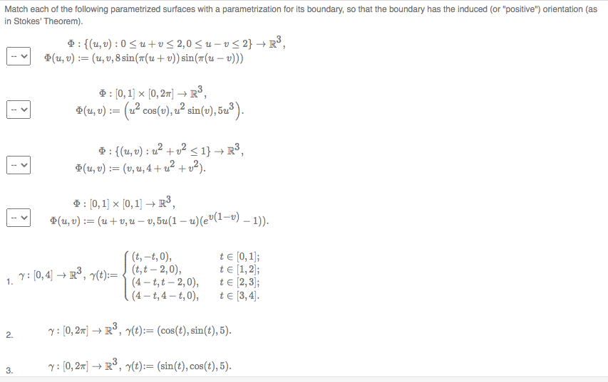 Solved Match each of the following parametrized surfaces | Chegg.com