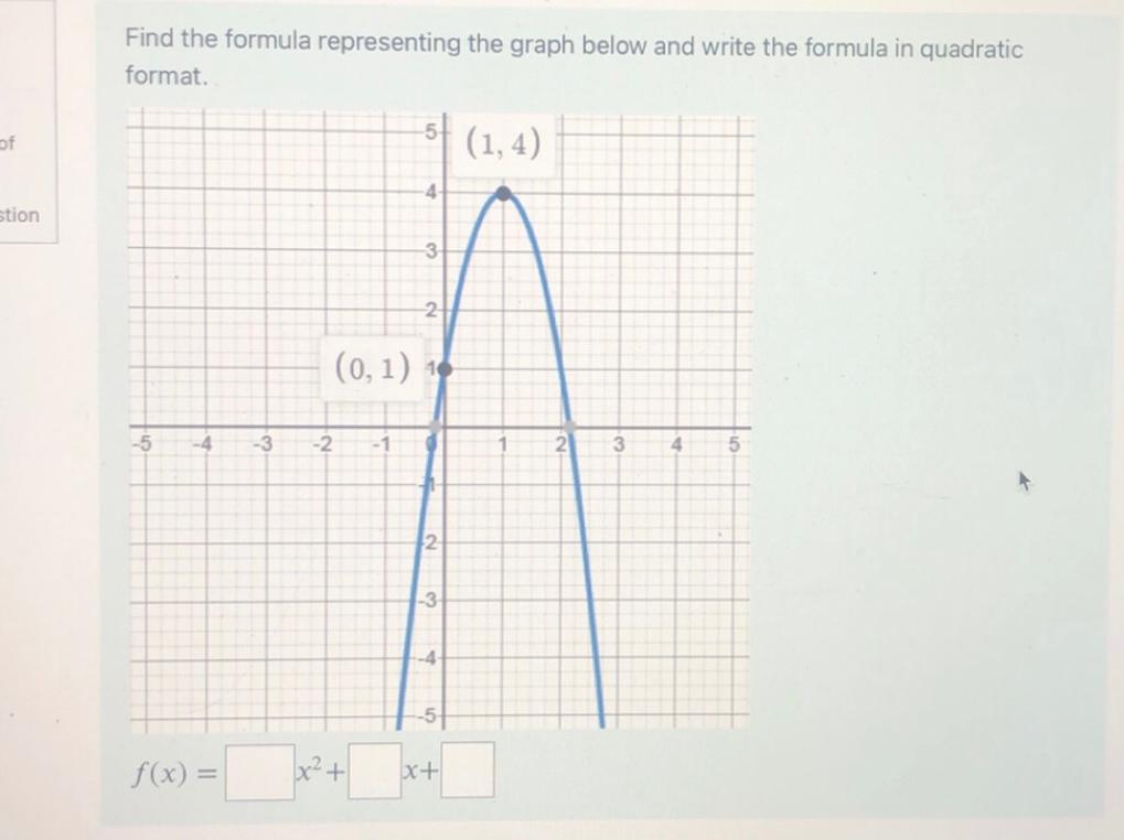 Solved Write the function that best represents the graph | Chegg.com