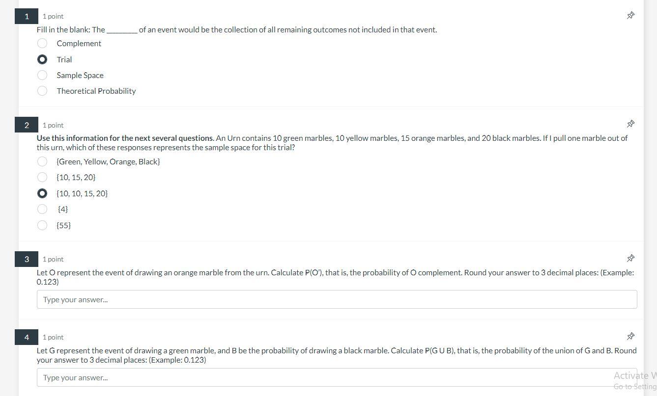 Solved Fill in the blank: The of an event would be the | Chegg.com