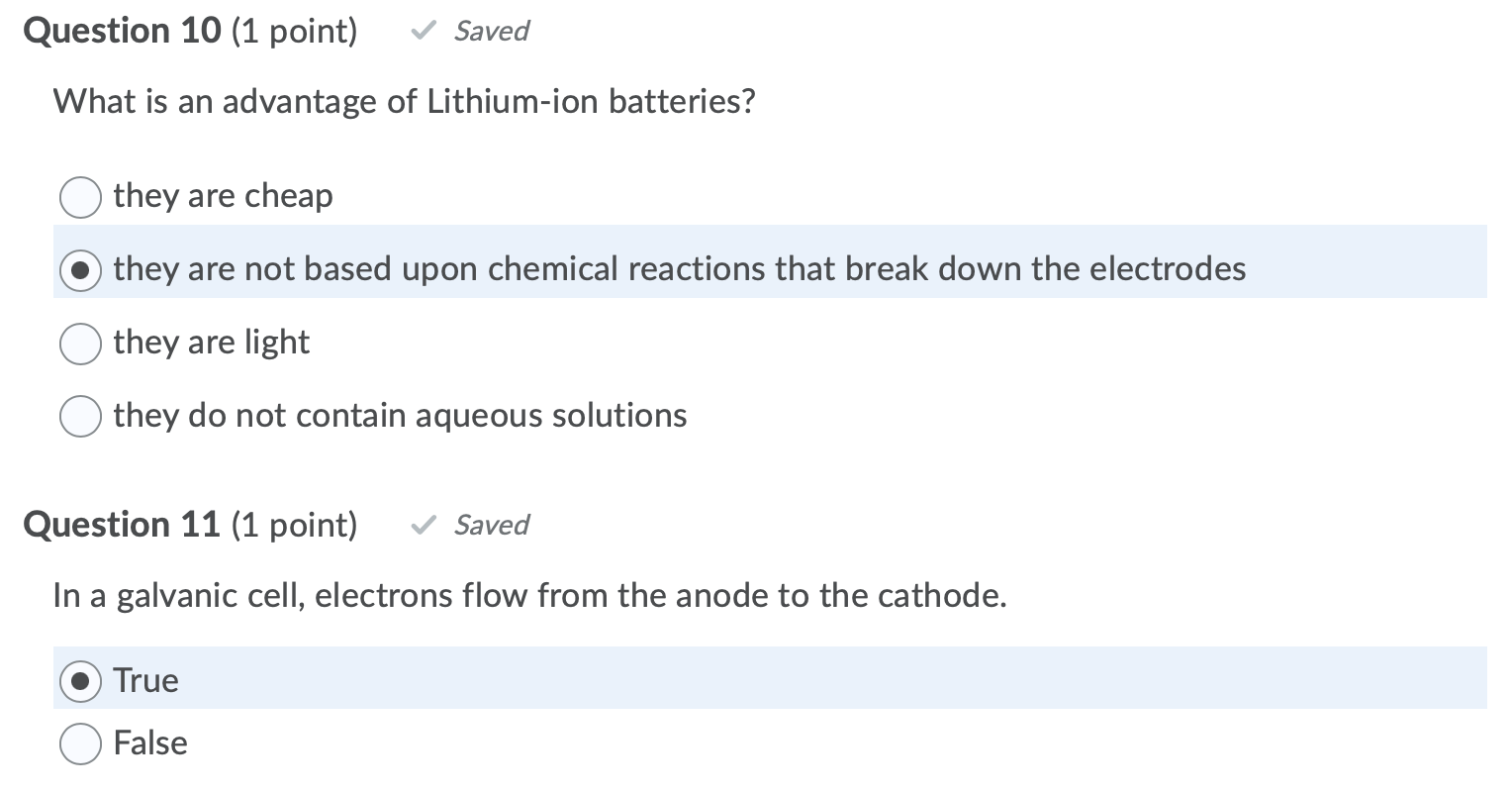 Solved Question 9 (1 point) Saved What is a disadvantage of | Chegg.com