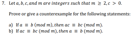 Solved 1. Prove or give a counterexample for the following | Chegg.com