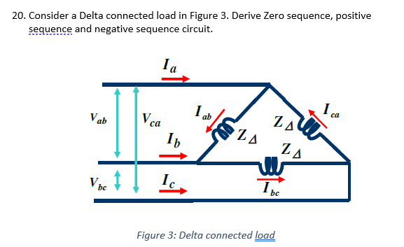 Solved Consider a Delta connected load in Figure 3. Derive | Chegg.com
