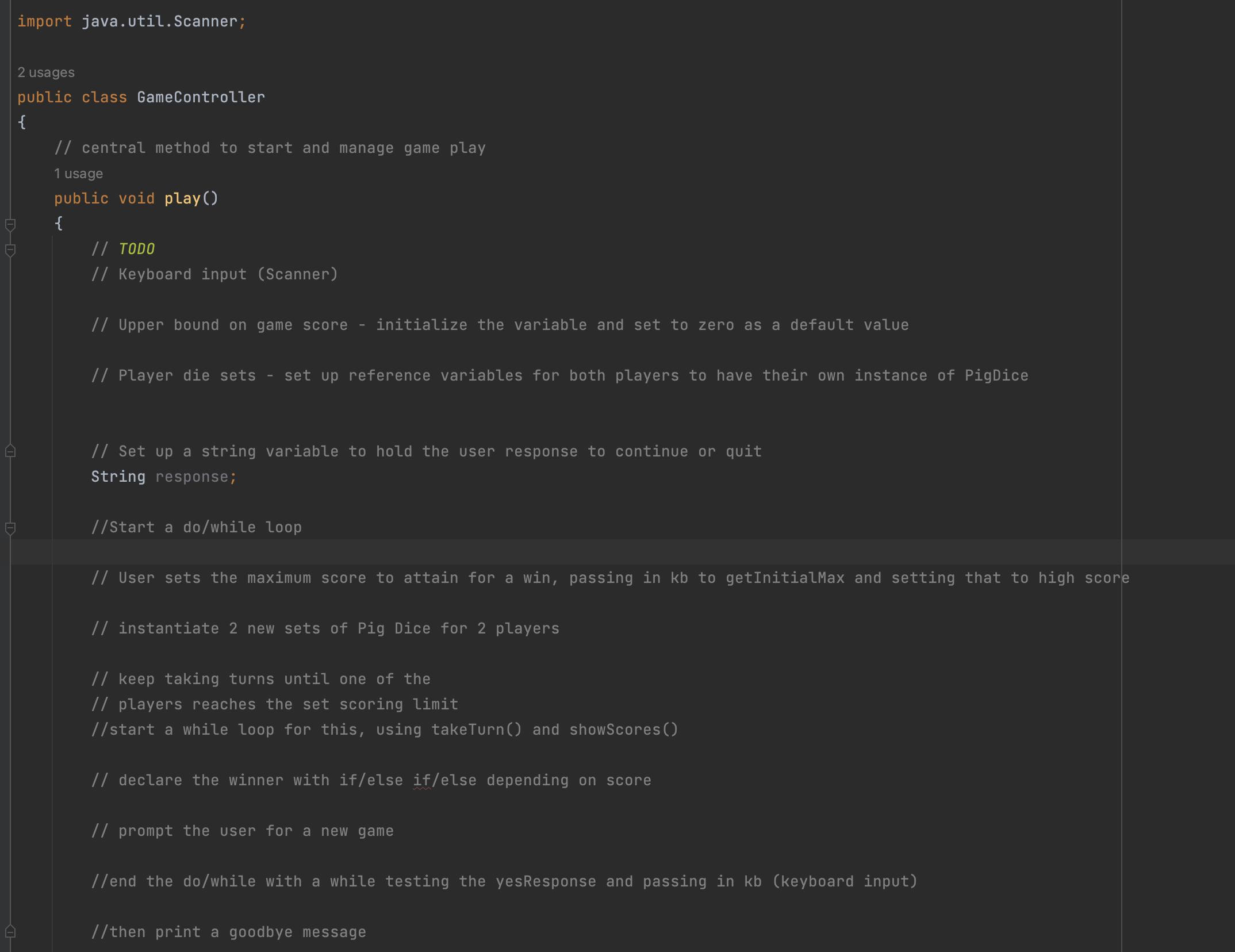 Solved Project #3: The Game of Pig Overview Write a program | Chegg.com Solved Project #3: The Game of Pig Overview Write a program | Chegg.com