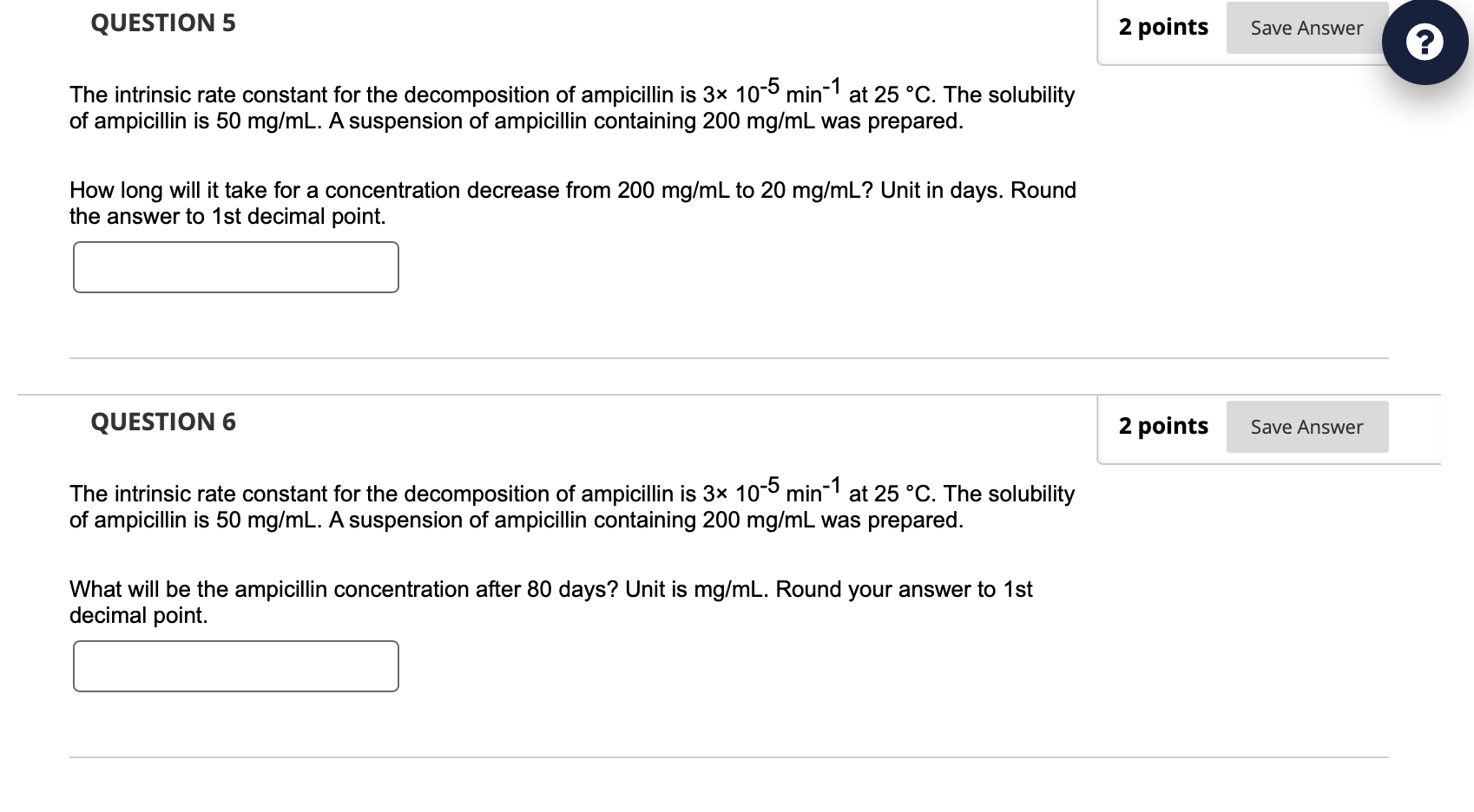 Solved The intrinsic rate constant for the decomposition of | Chegg.com