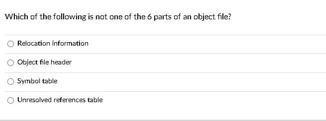 Solved Which of the following is not one of the 6 ﻿parts of | Chegg.com