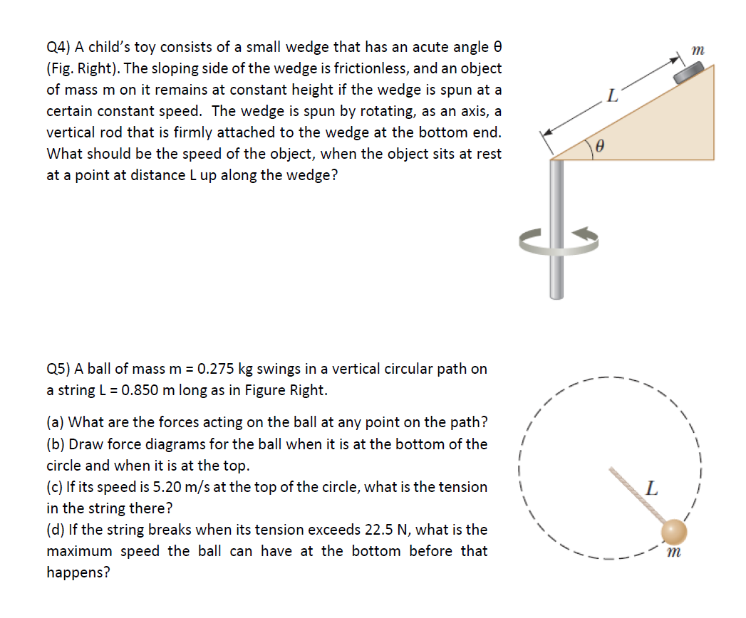 Solved Q4) ﻿A child's toy consists of a small wedge that has | Chegg.com