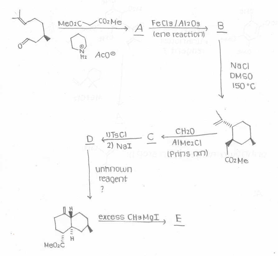 Please identify the structures for A,B,C,D, and E, as | Chegg.com