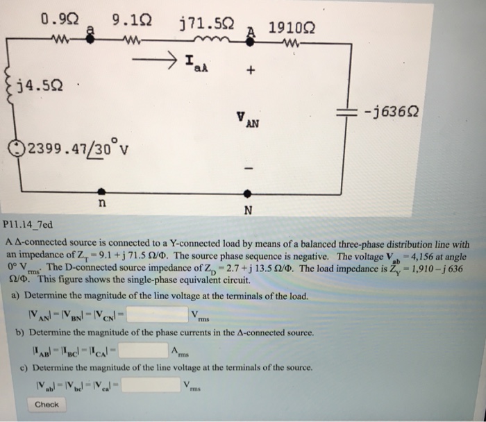 Solved A Delta-connected source is connected to a | Chegg.com